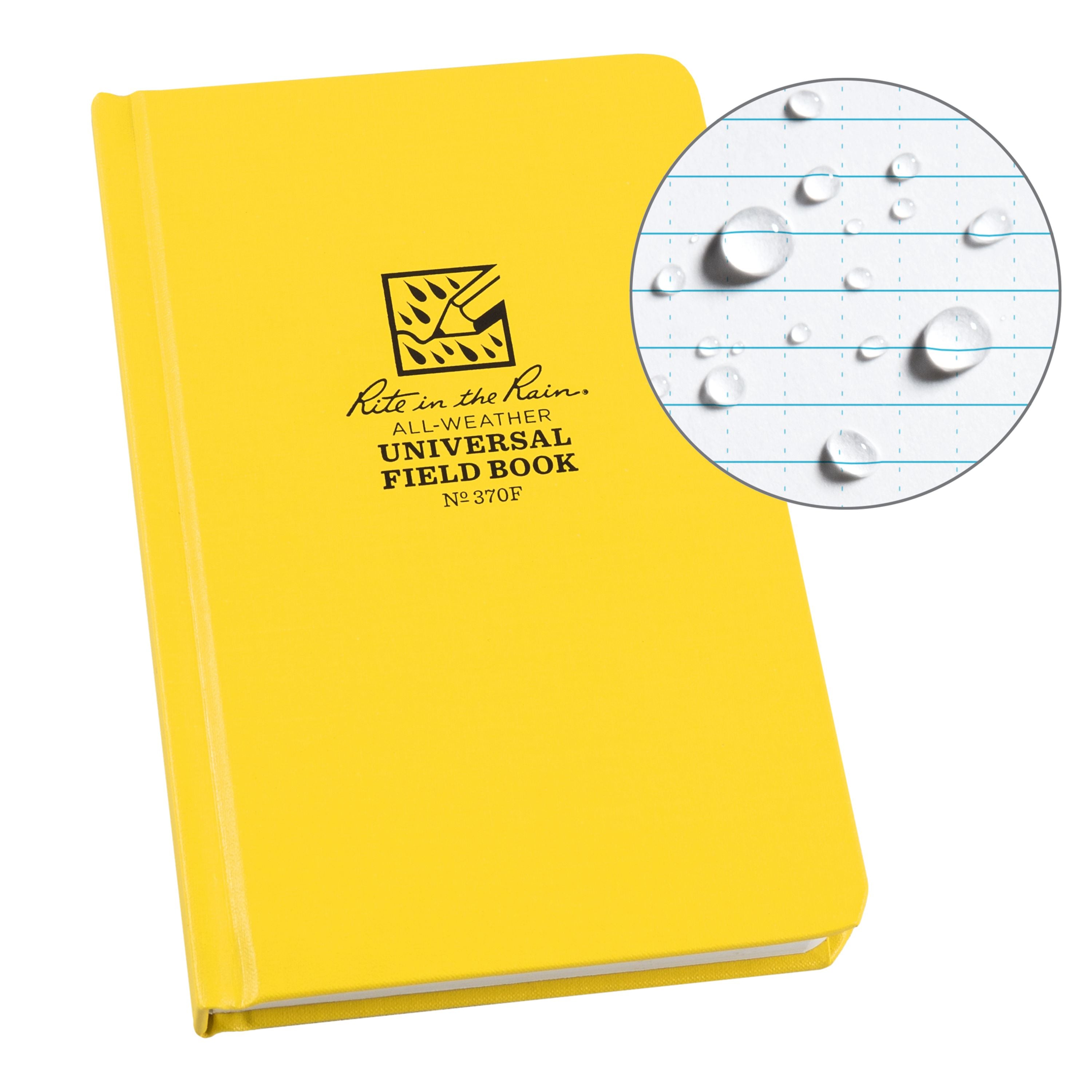 Rite in the Rain Waterproof Hardcover Notebook – Fabrikoid Yellow 5x7.5 ...