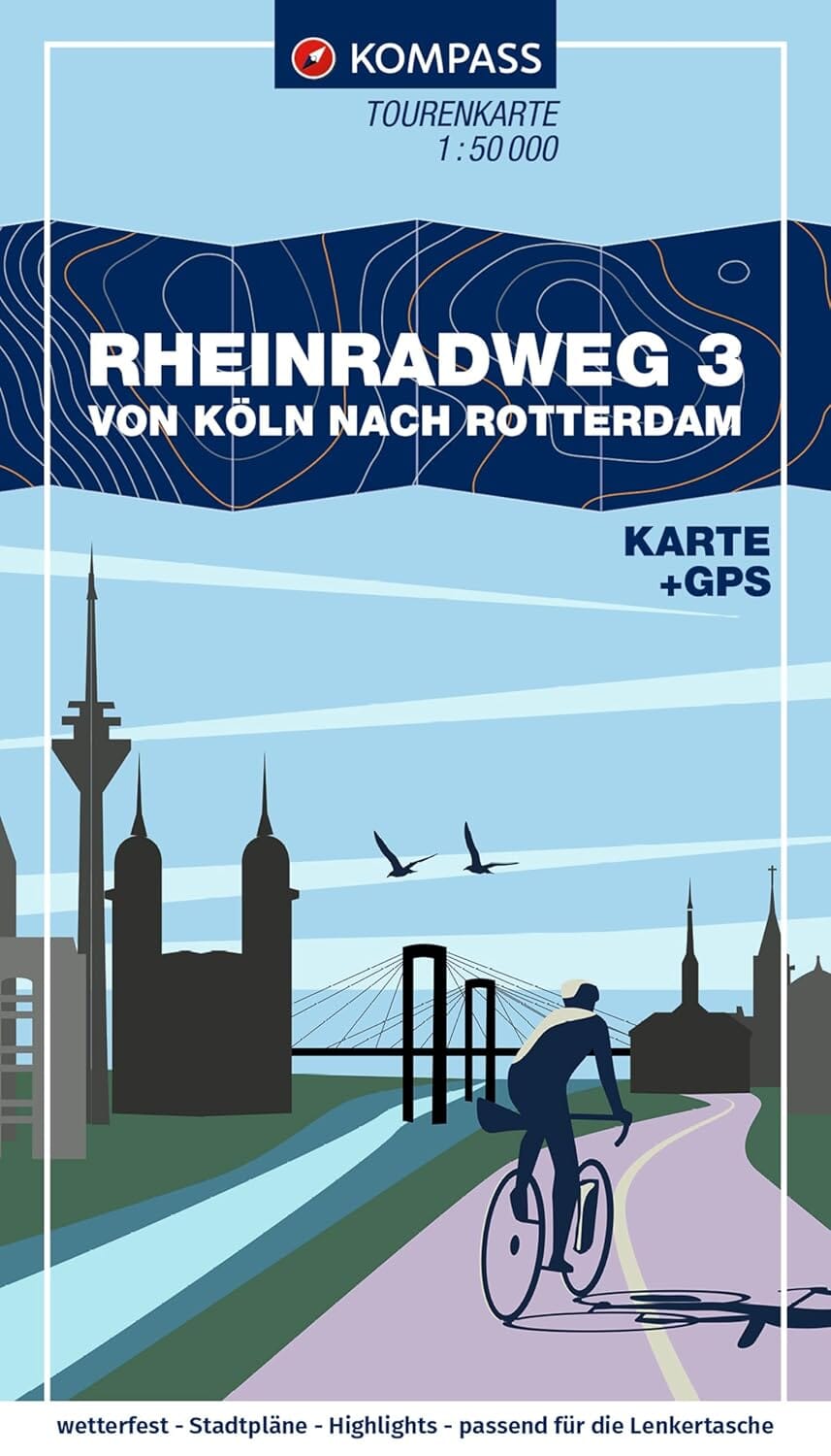 Cycling map No. F7058 - Rhine cycle path 3, Cologne - Rotterdam (Germa ...