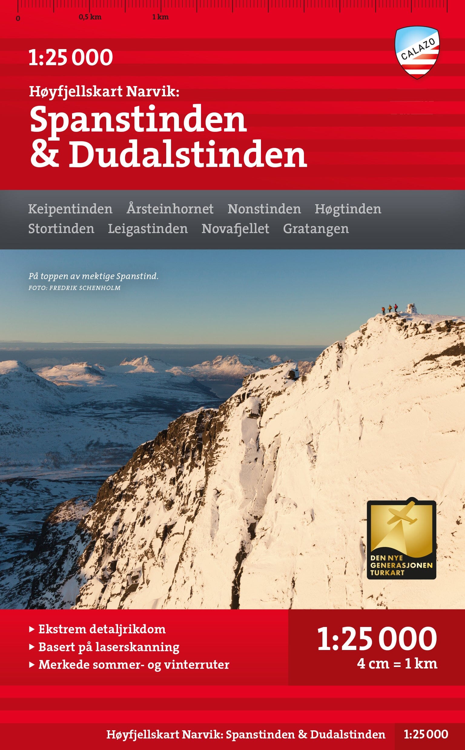 High mountain map - Narvik: Spanstinden & Dudalstinden (Norway) | Cala ...