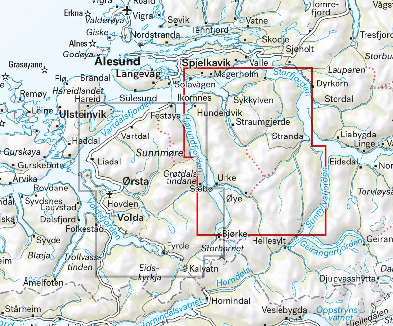 High mountain map - Sunnmøre: Stranda & Slogen (Norway) | Calazo - Høy ...