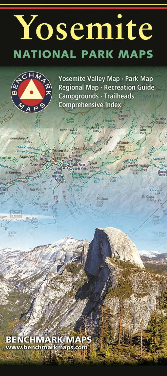Yosemite National Park Area Recreation Map (California) | Benchmark Ma ...