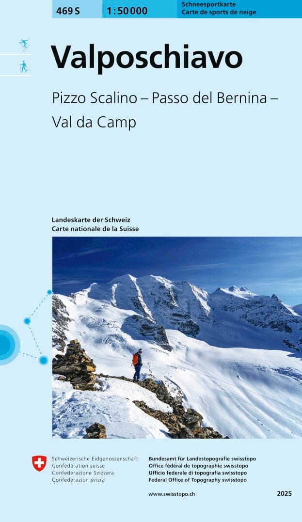 Ski touring map No. 469S - Val Poschiavo (Switzerland) | SwissTopo - S ...