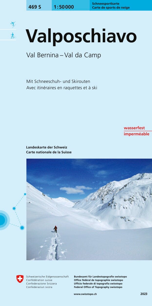 Ski touring map No. 469S - Val Poschiavo (Switzerland) | SwissTopo - S ...
