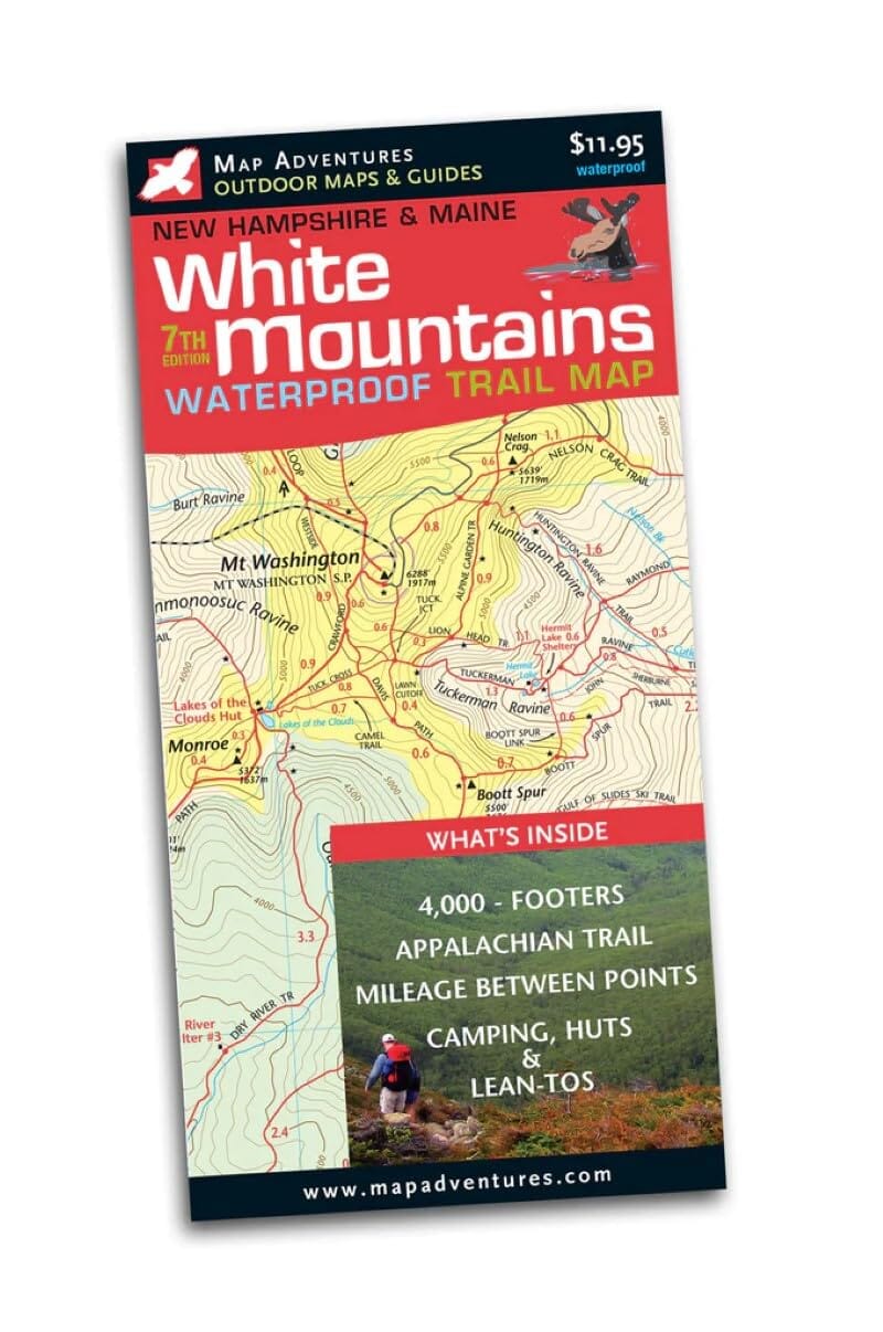 White Mountains Hiking Trail Map | Map Adventures – Cartovia