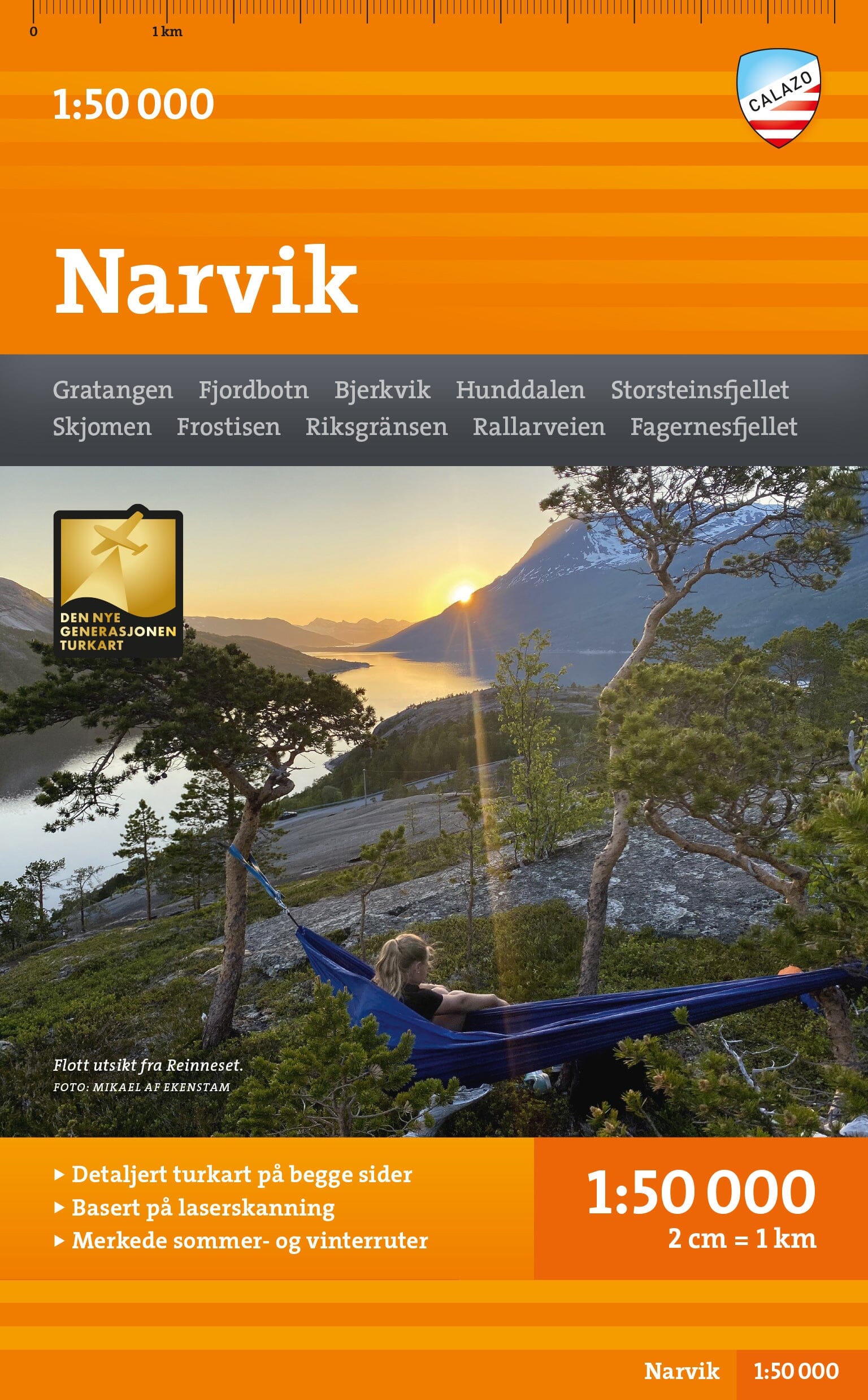 Hiking map - Narvik (Norway) | Calazo - 1:50,000 – Cartovia