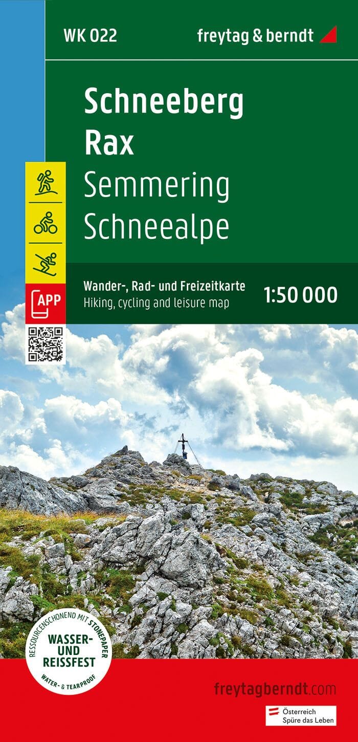 Hiking map - Semmering - Rax - Schneeberg - Schnealpe (Austrian Alps ...