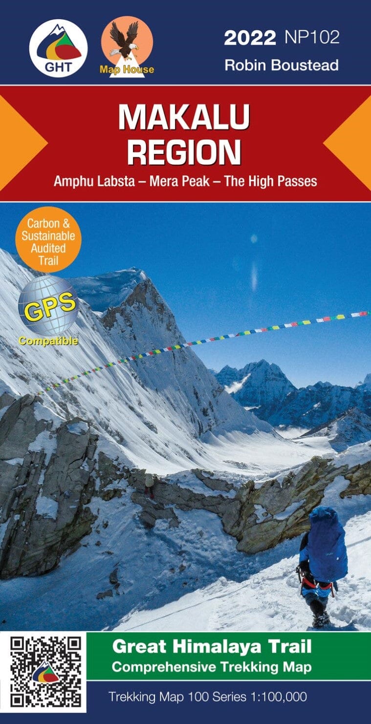 Trekking map - Makalu region: Amphu Labsta, Mera Peak, The high passes ...