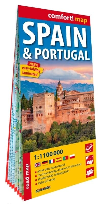 Carte routière plastifiée - Espagne, Portugal | Express Map – Cartovia