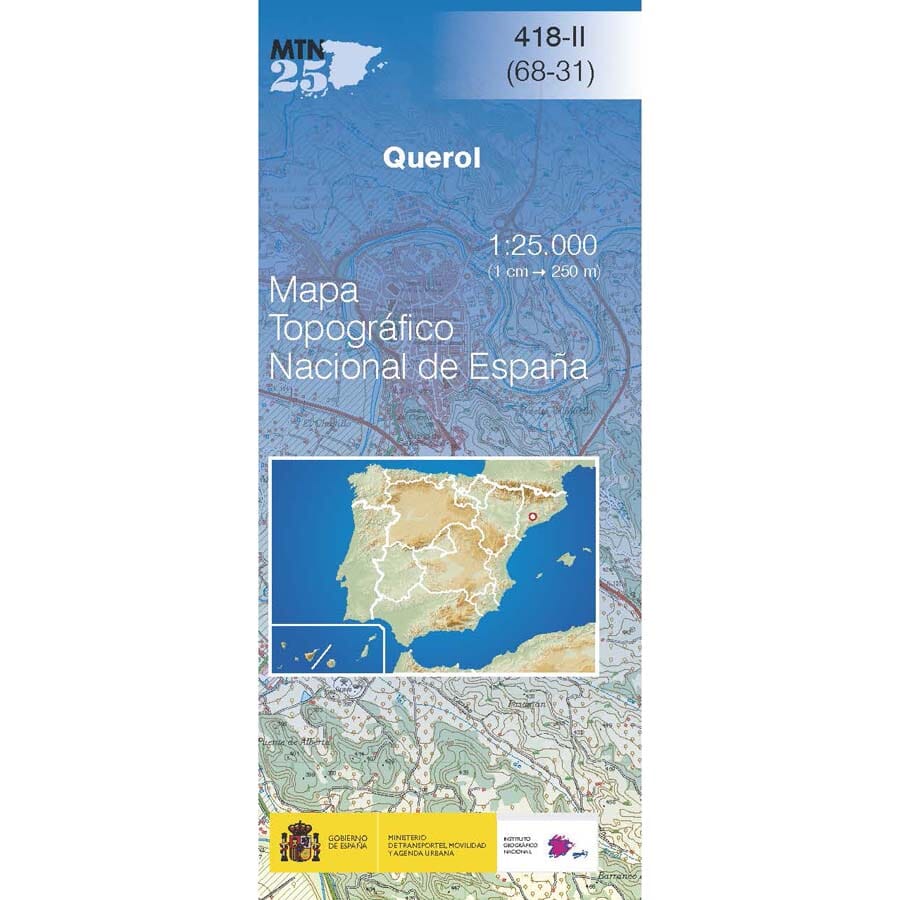 Topographic map of Spain No. 0418.2 - Querol | CNIG - 1/25 000 – Cartovia