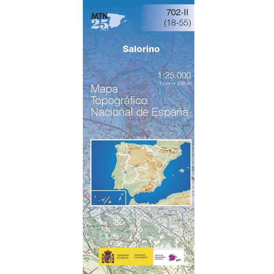 Topographic map of Spain No. 0702.2 - Salorino | CNIG - 1/25,000 – Cartovia