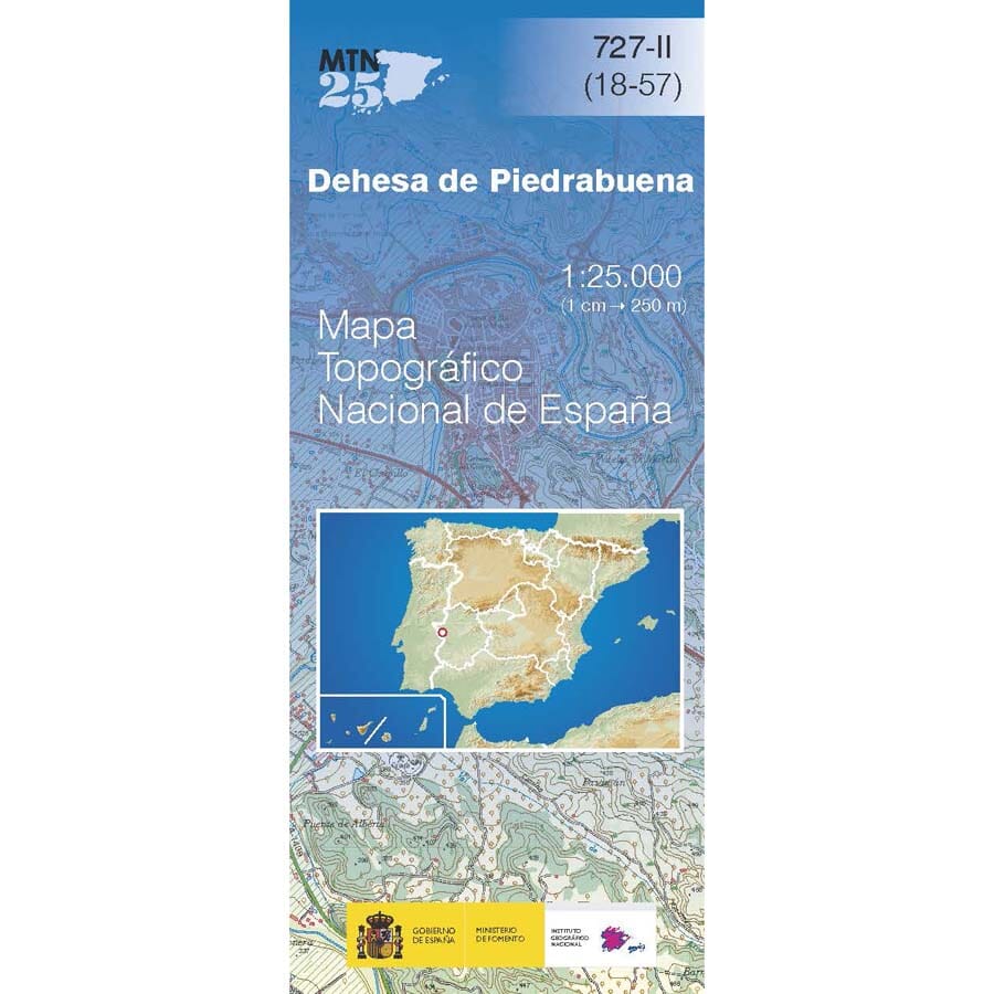 Topographic map of Spain No. 0727.2 - Dehesa de Piedrabuena | CNIG - 1 ...