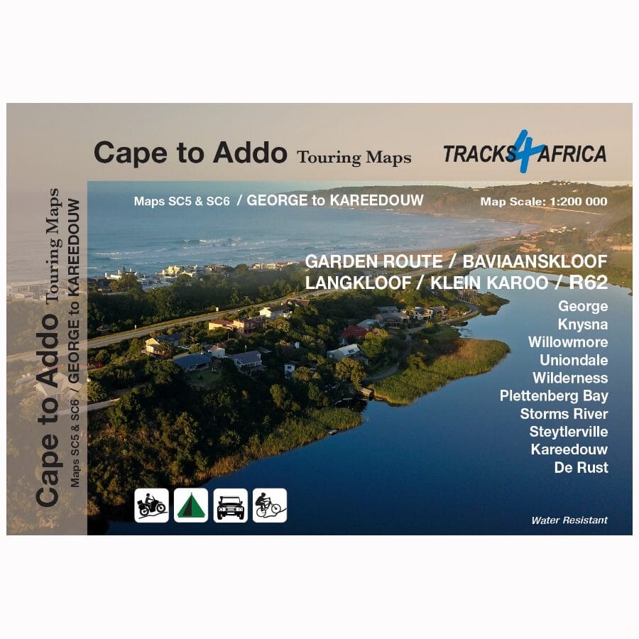Waterproof tourist map - George to Kareedouw (South Africa) | Tracks4A ...