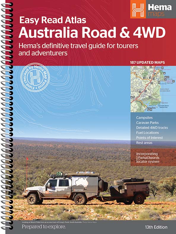 Road atlas - Australia Easy Read Road & 4WD (A3 Format) | Hema Maps ...