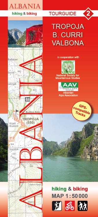 Hiking map of Albania No. 2 - Tropoja, B. Curri, Valbona | Huber – Cartovia