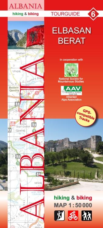 Hiking map of Albania No. 6 - Elbasan, Berat | Huber – Cartovia