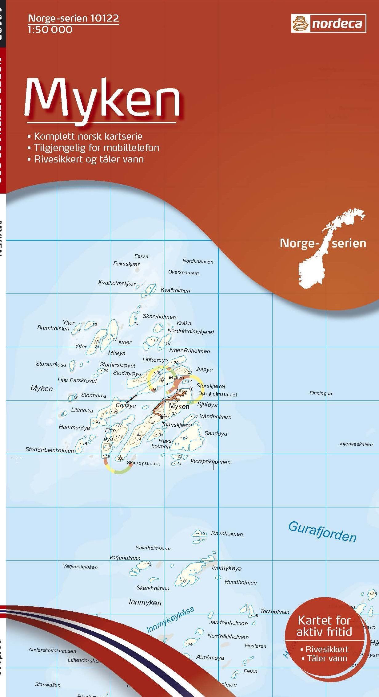 Hiking map No. 10122 - Myken (Norway) | Nordeca - Norge-serien – Cartovia
