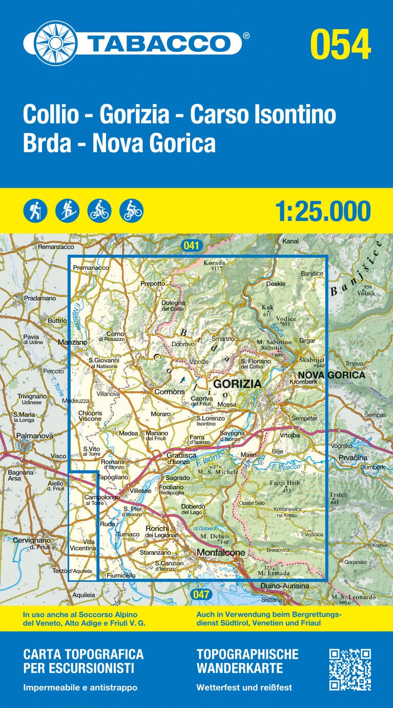 Hiking map No. 54 - Gorizia (Italy) | Tabacco – Cartovia