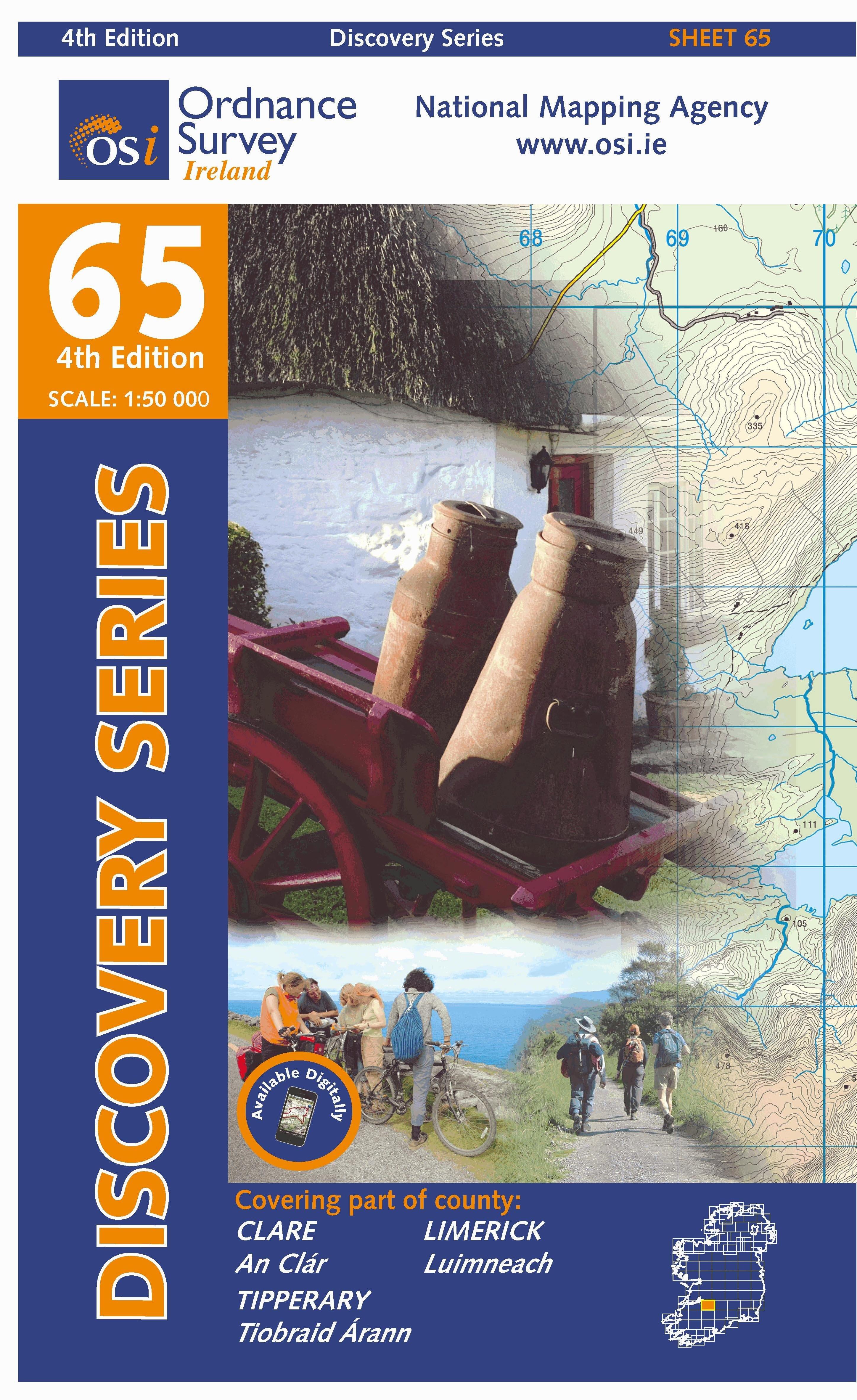 Hiking map No. 65 - Clare, Limerick, Tipperary (Ireland) | Ordnance Su ...