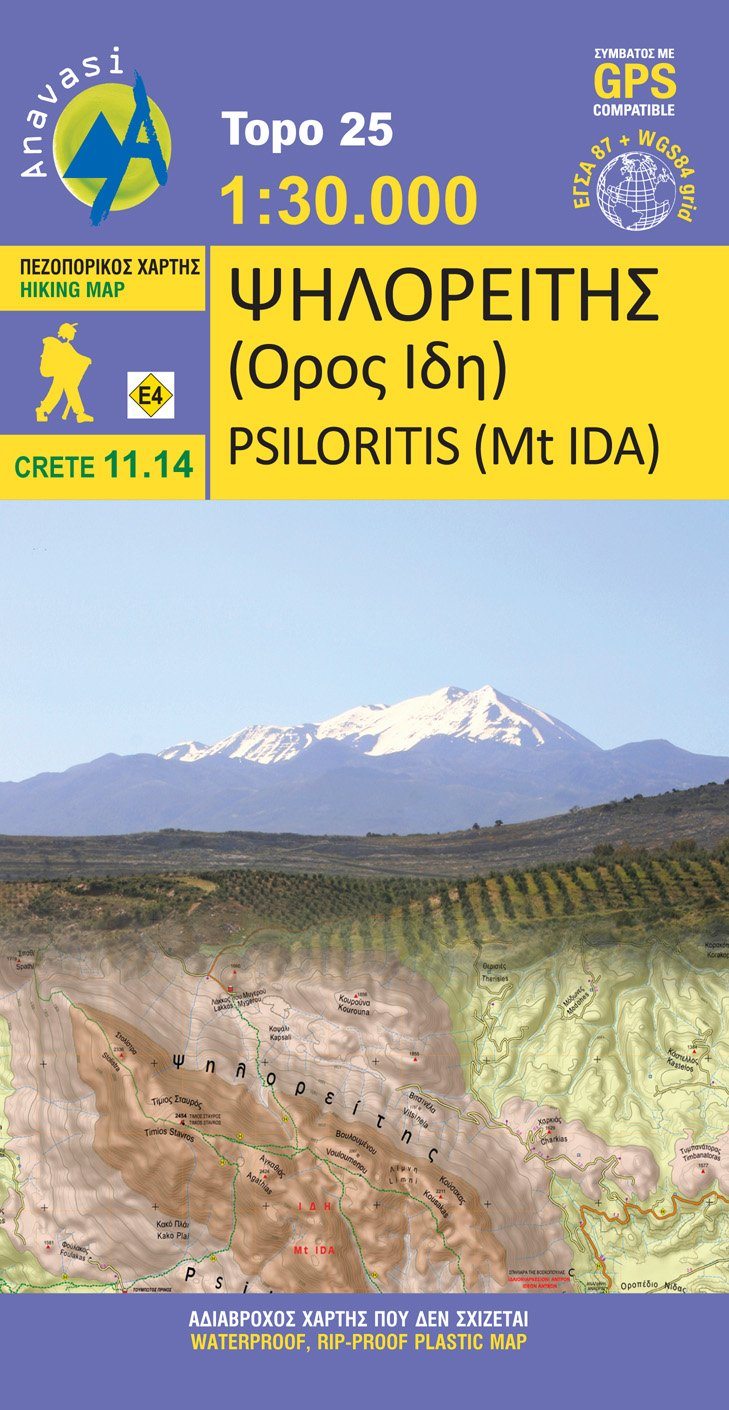 Hiking map No. 11.14 - Psiloritis / Mt Ida (Crete) | Anavasi – Cartovia
