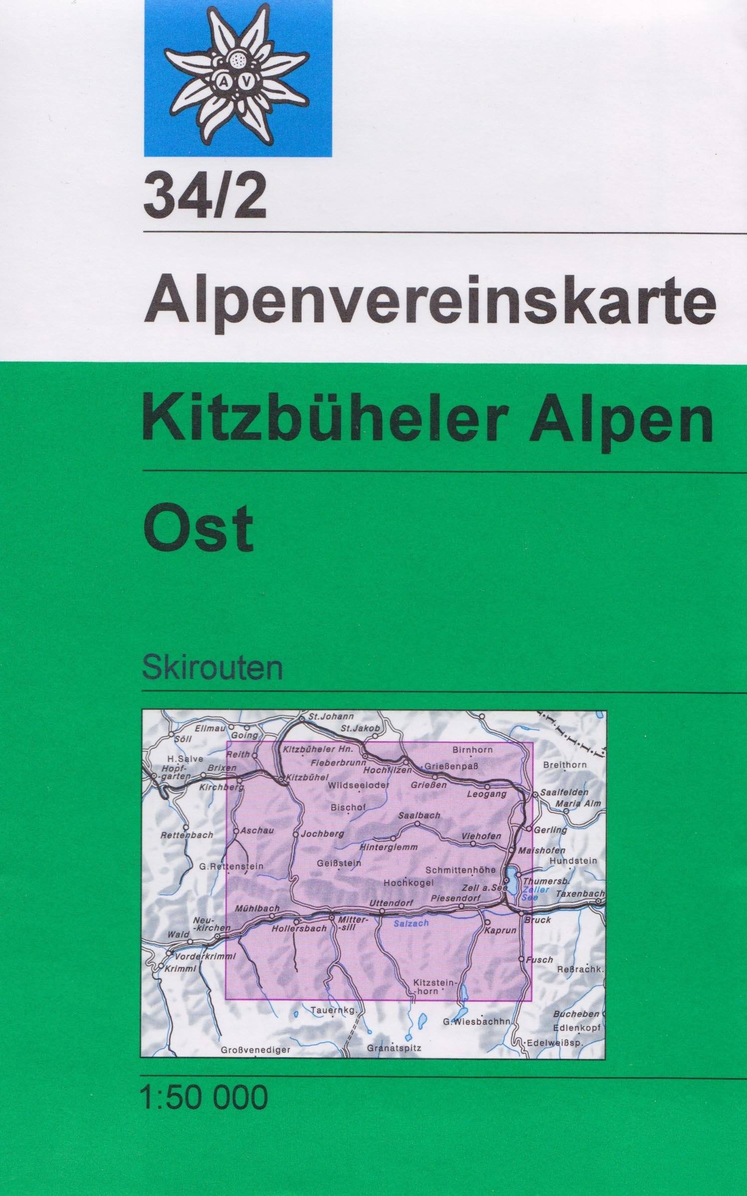 Carte de randonnée & ski n° 34/2 - Kitzbüheler Alpen Est (Alpes autric ...