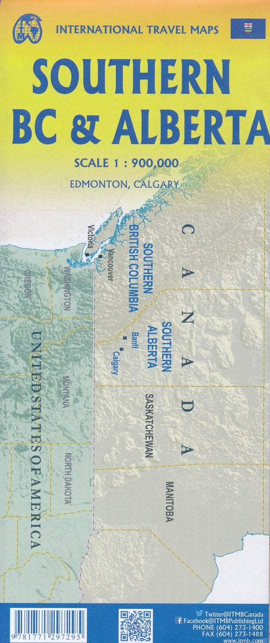 Road Map of British Columbia and Alberta | Canadian Cartographics Corp ...