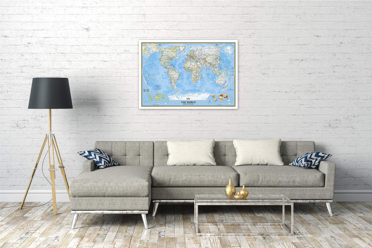 Wall map - Political World - 111 x 77 cm (Standard Format) | National ...