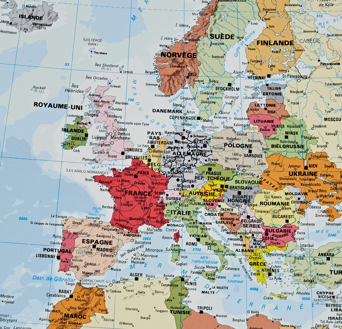 Cartes murales du monde / Planisphères | Cartovia
