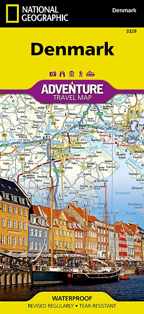 Carte routière - Danemark | National Geographic – Cartovia