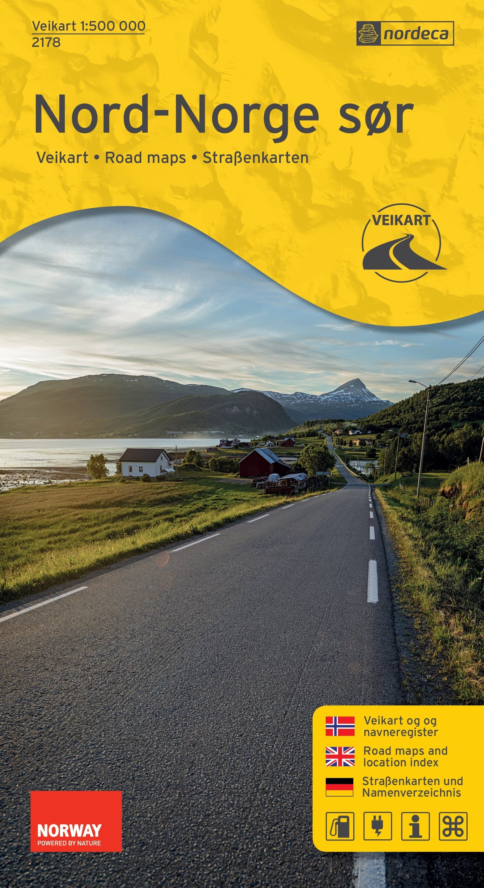 Carte routière n° 2178 - Norvège Nord (partie Sud) | Nordeca - Veikart ...