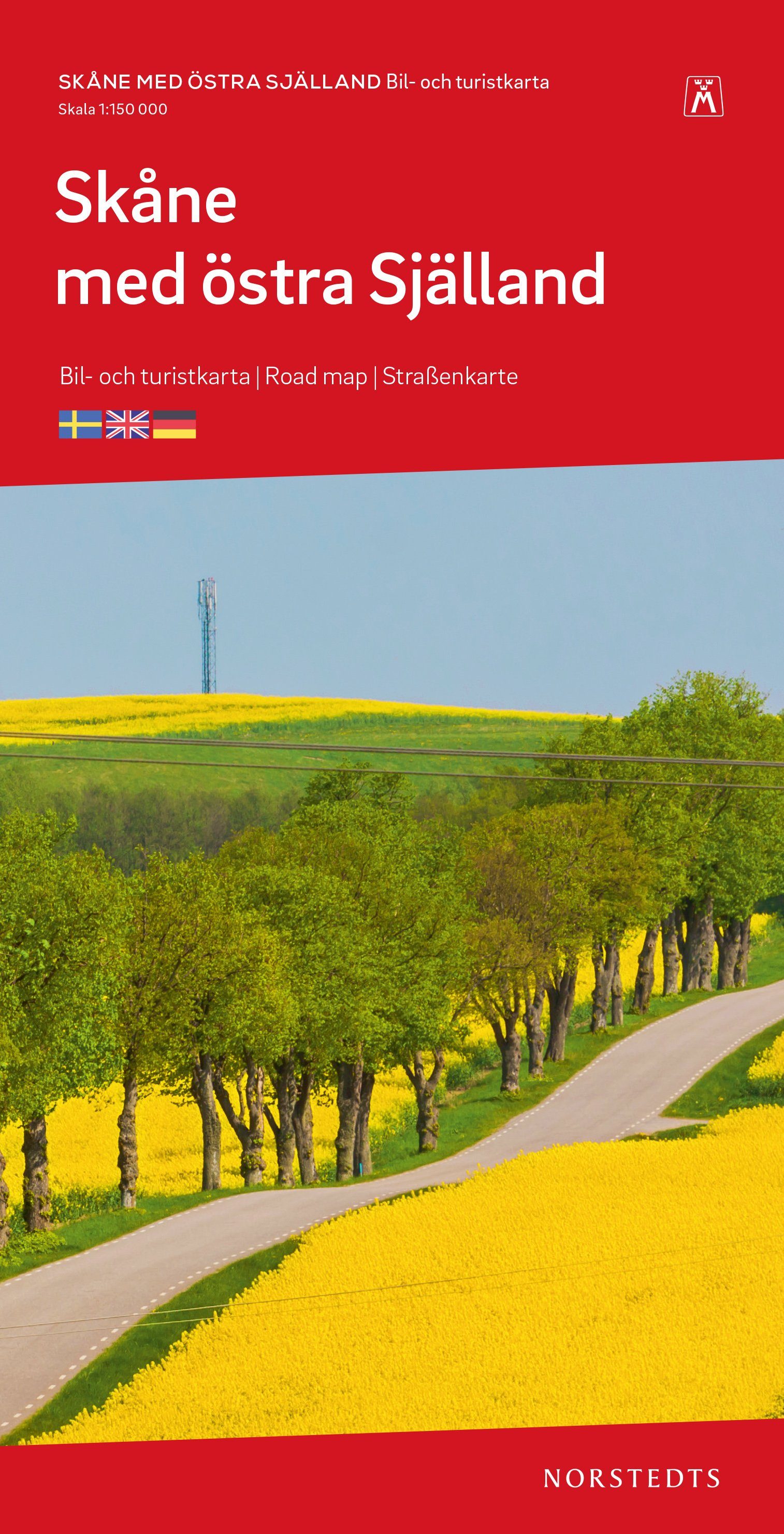 Road map - Skåne (Sweden) & Seeland Est (Denmark) | Norstedts – Cartovia
