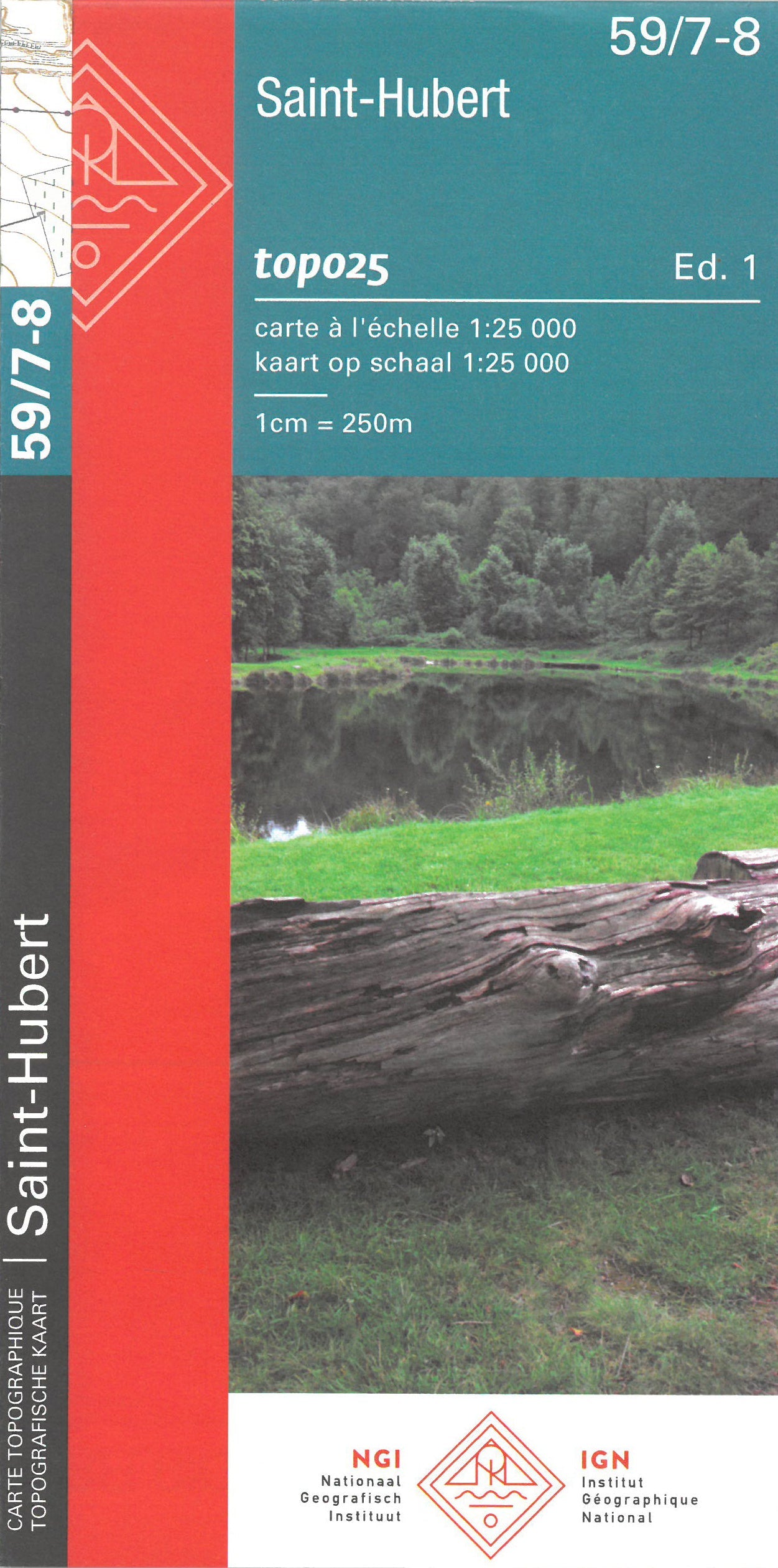 Topographic map No. 59 / 7 - 8 - Saint - Hubert (Belgium) | IGN Belgiu ...