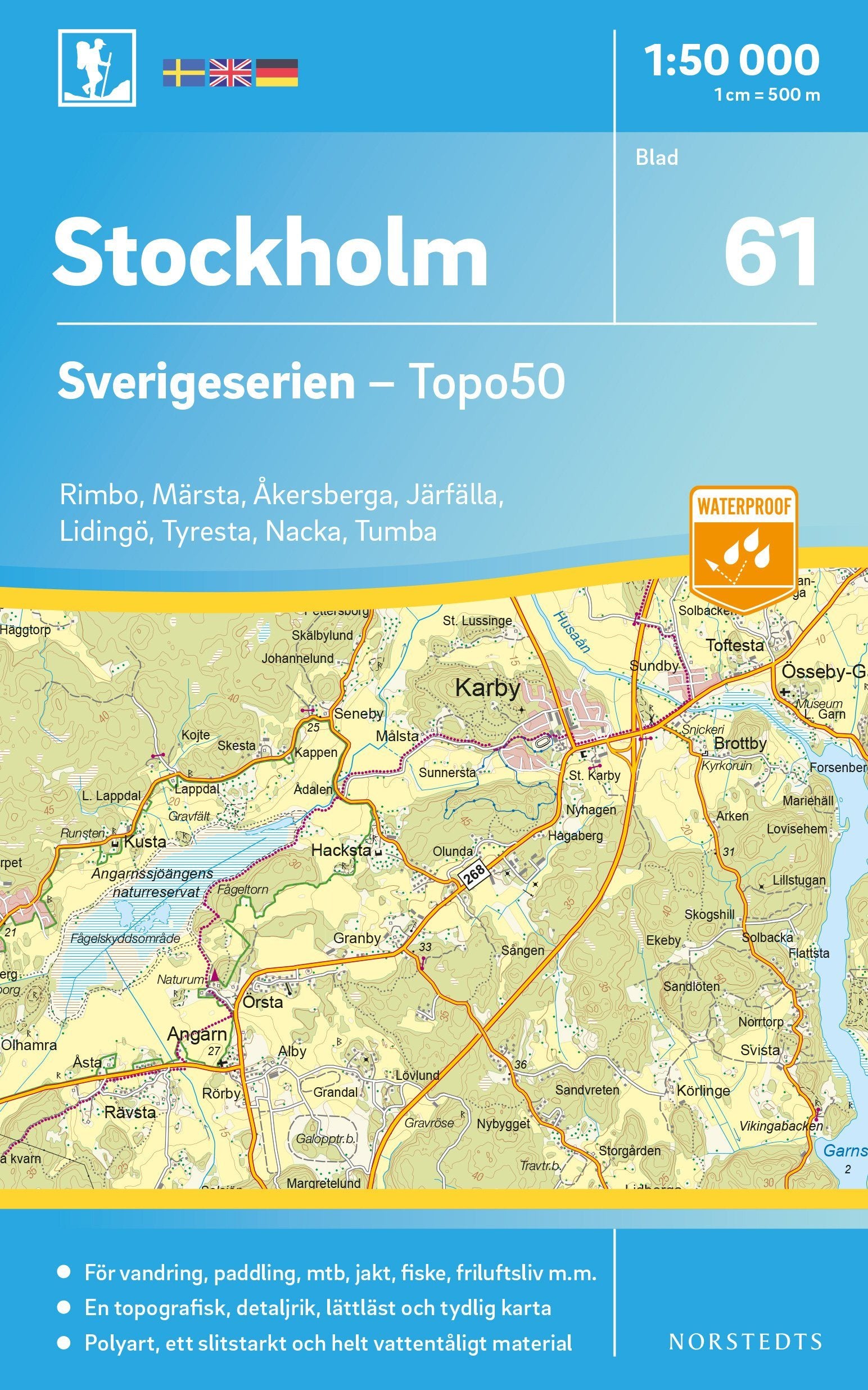 Topographic map No. 61 - Stockholm (Sweden) | Norstedts - Sverigeneran ...
