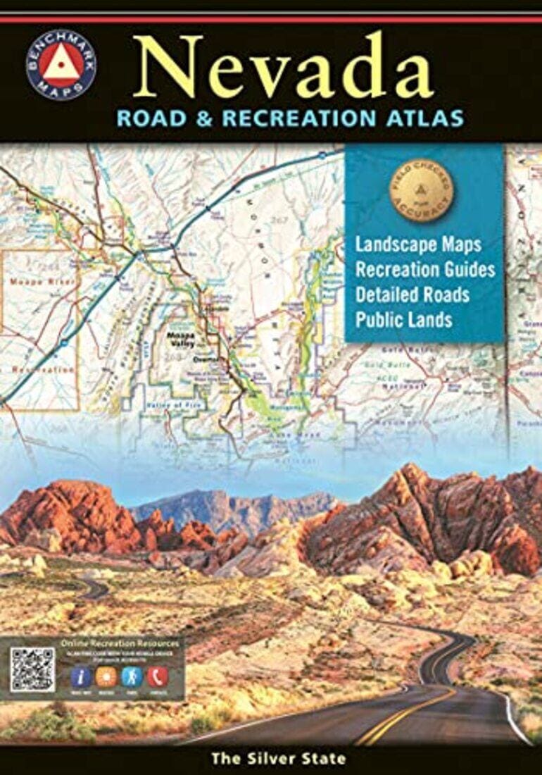 Nevada Road and Recreation Atlas | Benchmark Maps – Cartovia